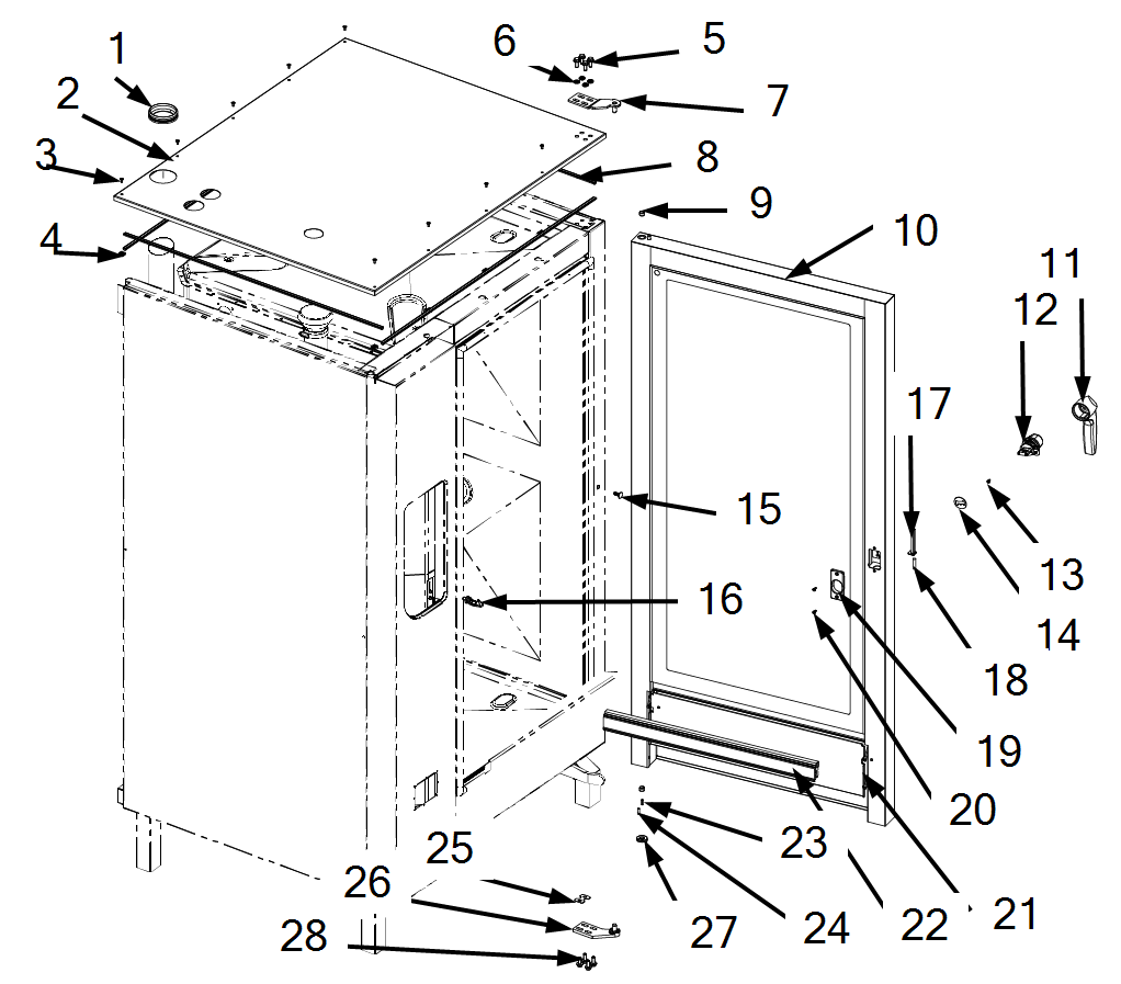 Door and Top Housing Assembly